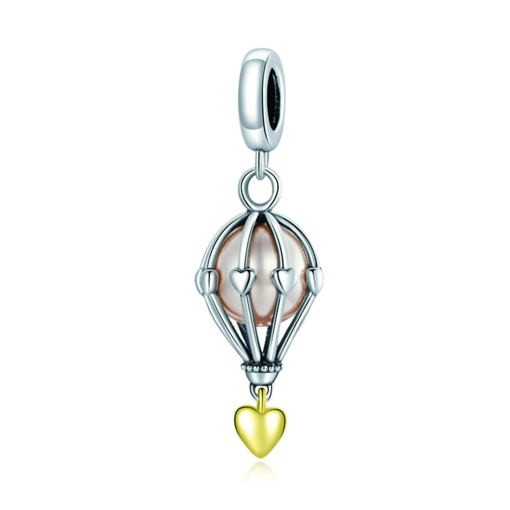 Sterling Silver Pearl Hot Air Balloon Pendant - Sterling Silver ...