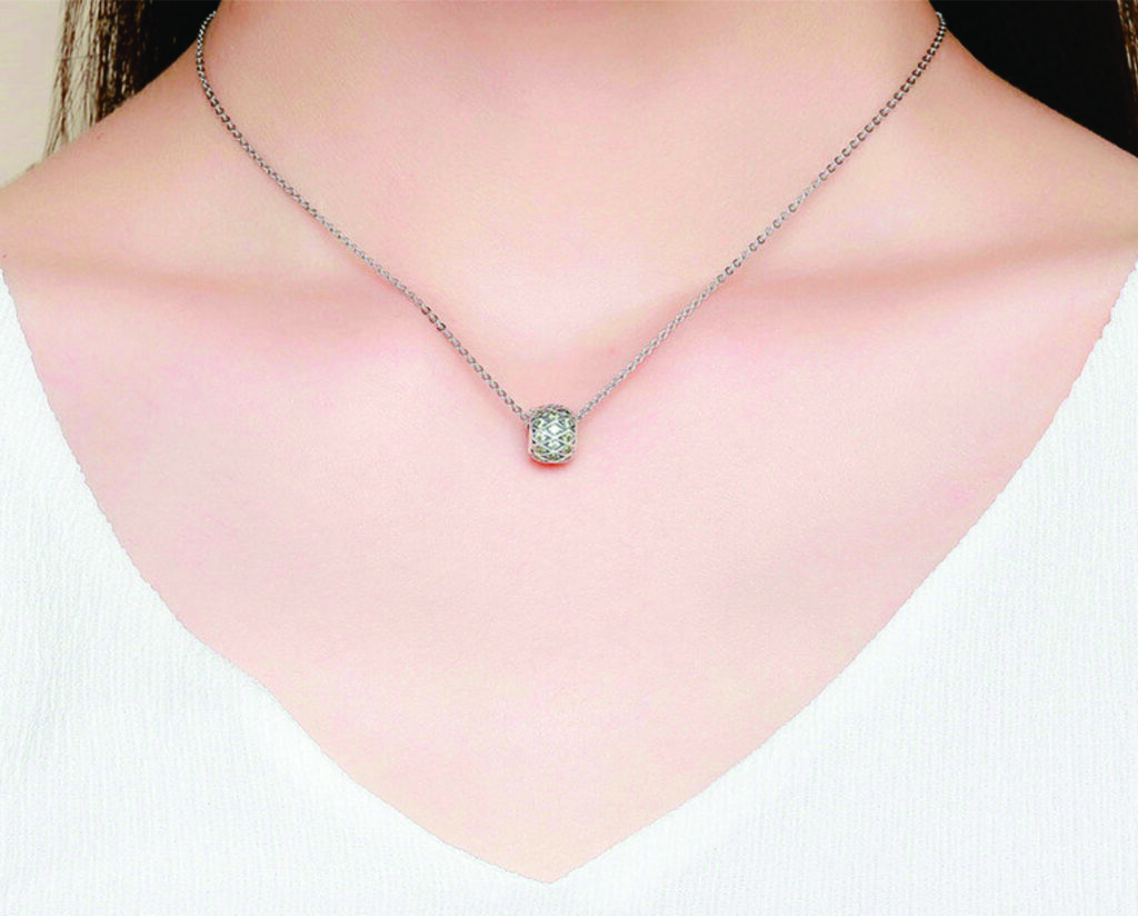 Sterling Silver Pineapple CZ Charm - Sterling Silver - Silver Wholesalers